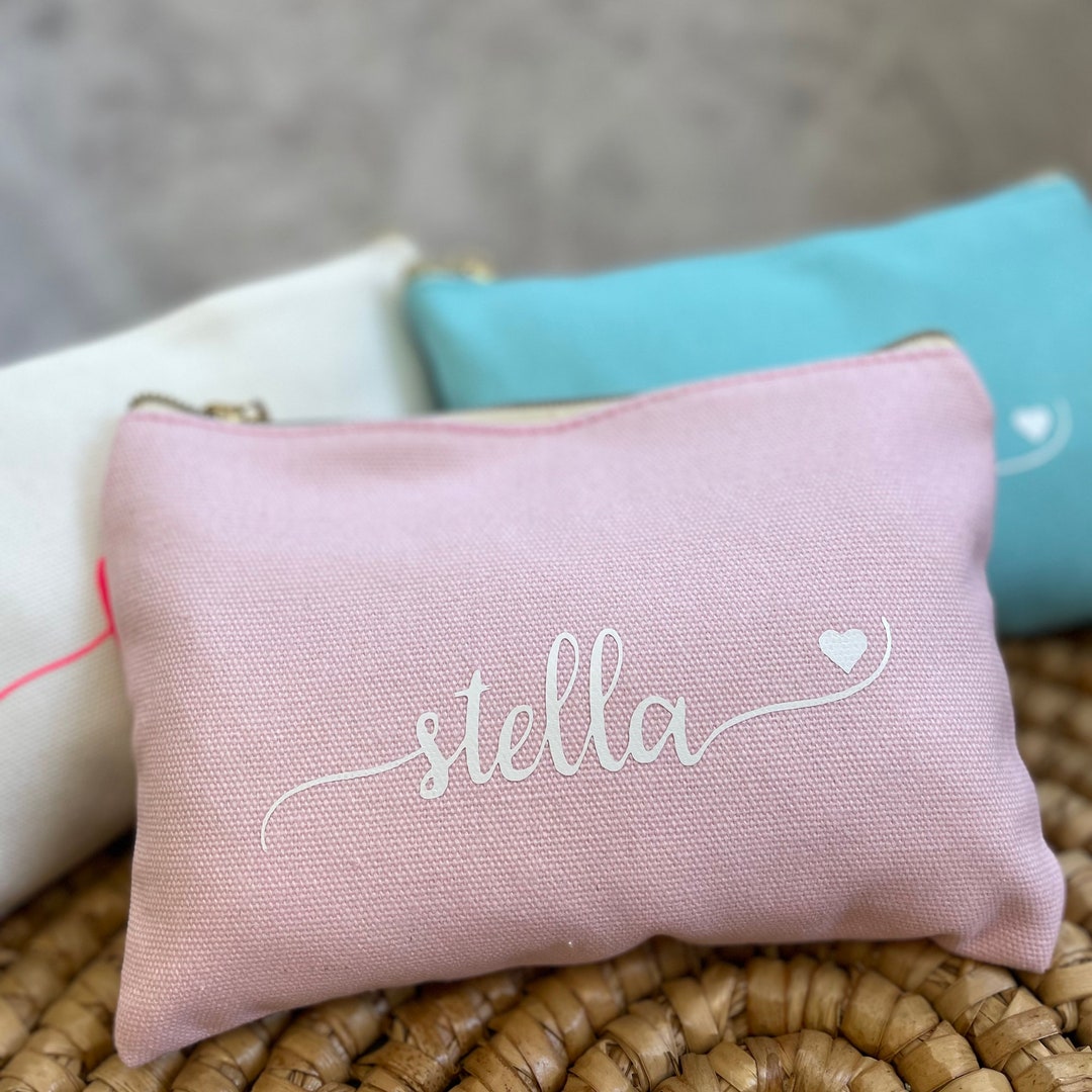 Personalized Script Makeup Bag: Custom Cosmetic Zipper Pouch - Etsy
