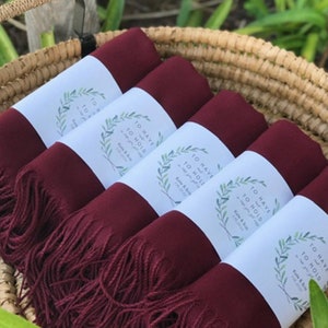 Pashmina Wedding Favors: Silky Soft Shawl With Personalized Band - Etsy