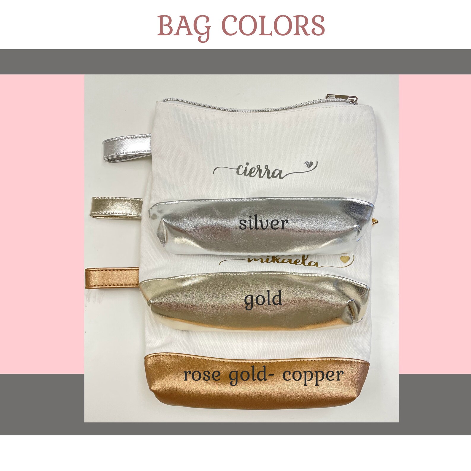 CUSTOM MAKEUP BAG Personalized Pouch Customizable Print - Etsy