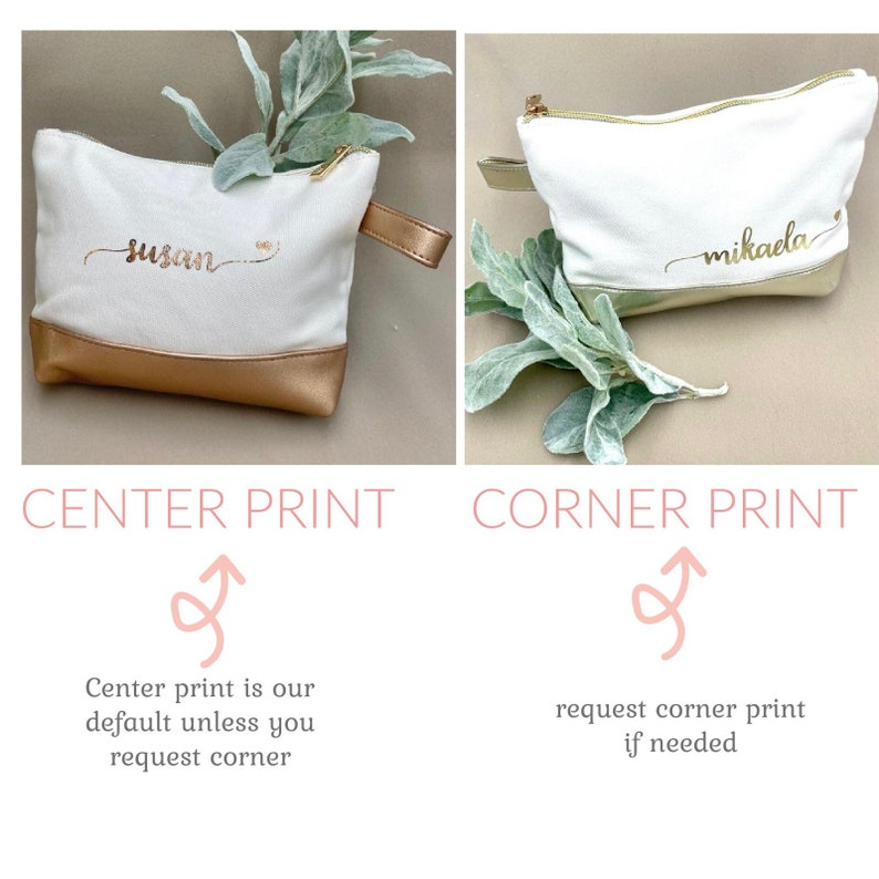 CUSTOM MAKEUP BAG Personalized Pouch Customizable Print | Etsy