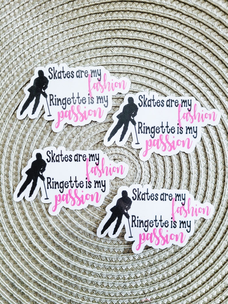 Ringette Waterproof Vinyl Sticker, Skates Are My Fashion Ringette is My ...