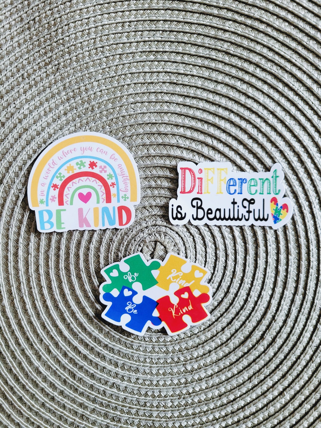 Autism Awareness Sticker Pack Rainbow Puzzle Sticker for Waterbottle ...