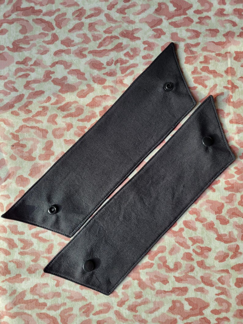 Black Wrist Cuffs Extender Sleeves Shirt Black Detachable Cuffs ...