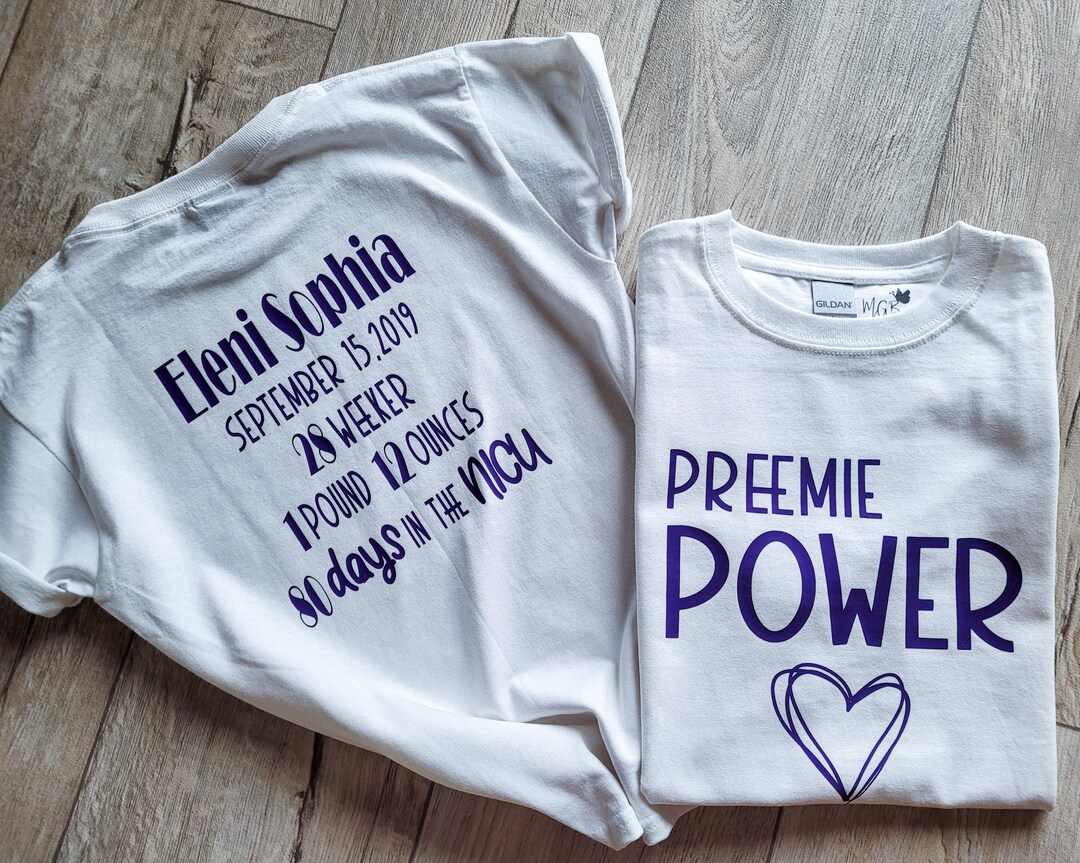 Preemie Power Custom Shirt NICU Preemie Baby Keepsake Bodysuit for ...