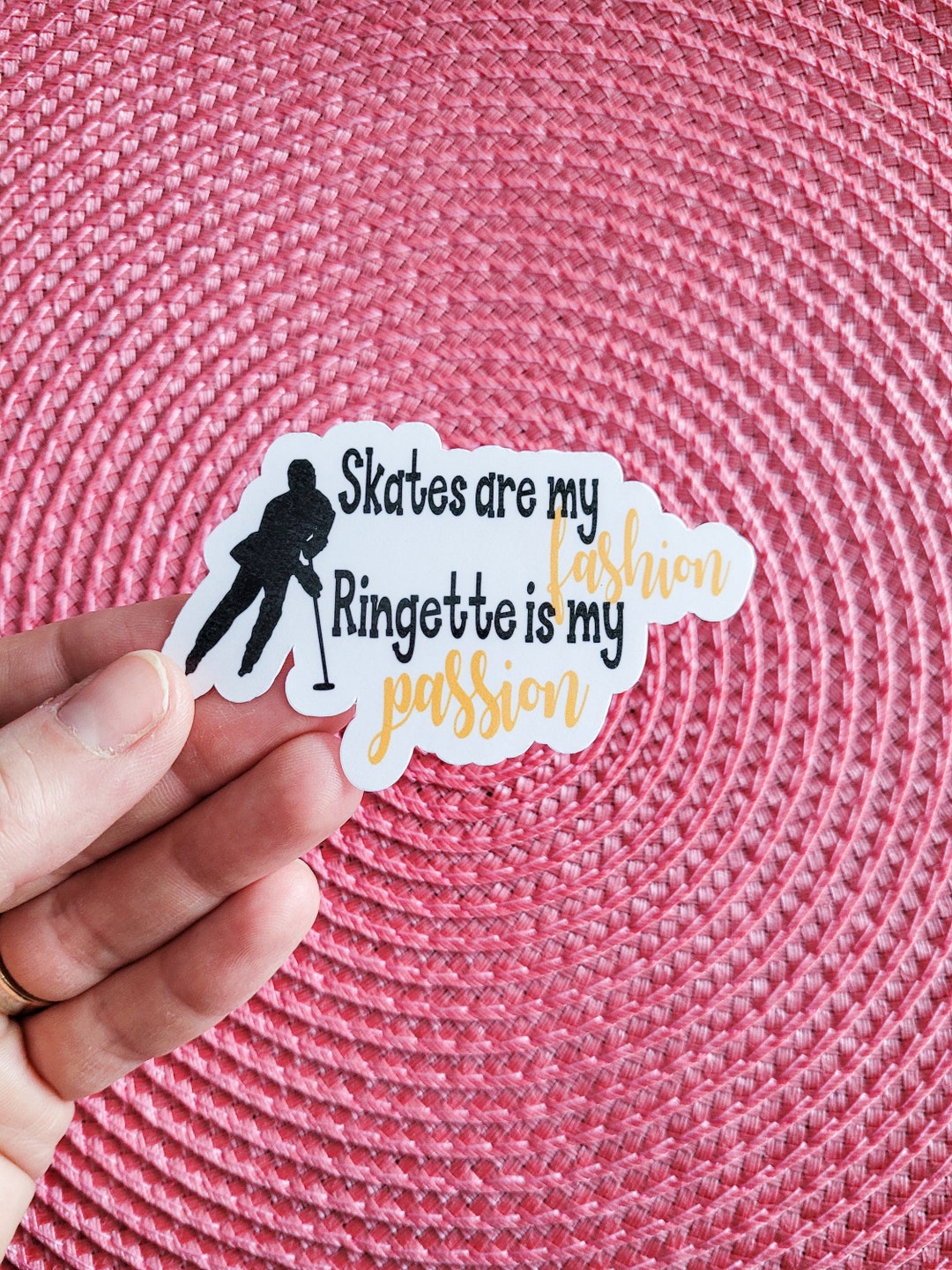 Yellow Ringette Sticker Gift for Waterbottle Ringette Sport Girl Gift ...