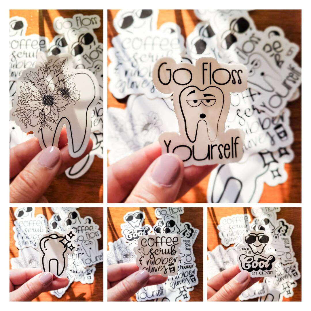 Dental Tooth Sticker for Dental Assistant Waterproof Sticker for Dental ...