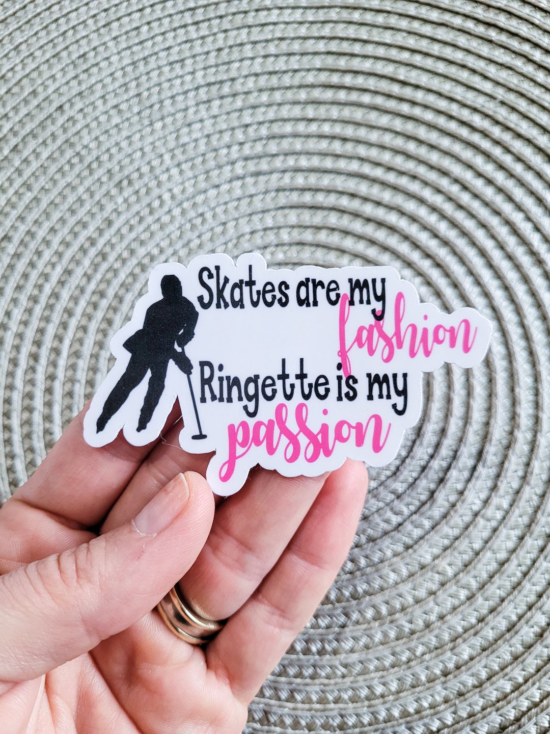 Ringette Waterproof Vinyl Sticker, Skates Are My Fashion Ringette is My ...