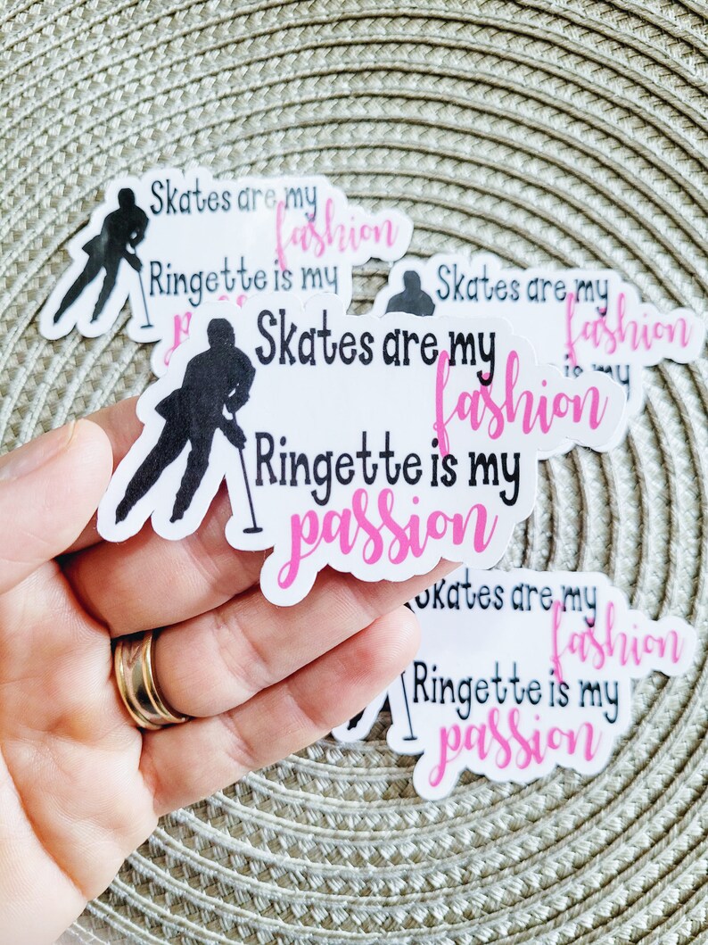 Ringette Waterproof Vinyl Sticker, Skates Are My Fashion Ringette is My ...