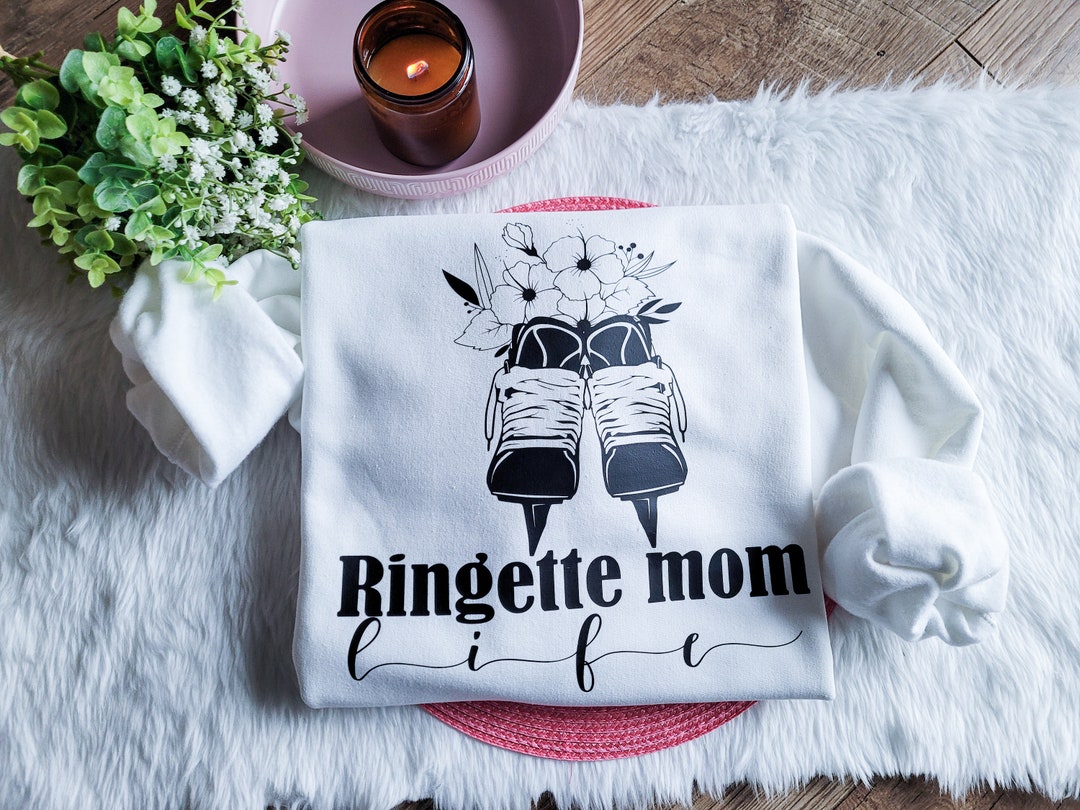 Ringette Mom Sweater With Hockey Skate Sweatshirt for Ringette Mom Life ...