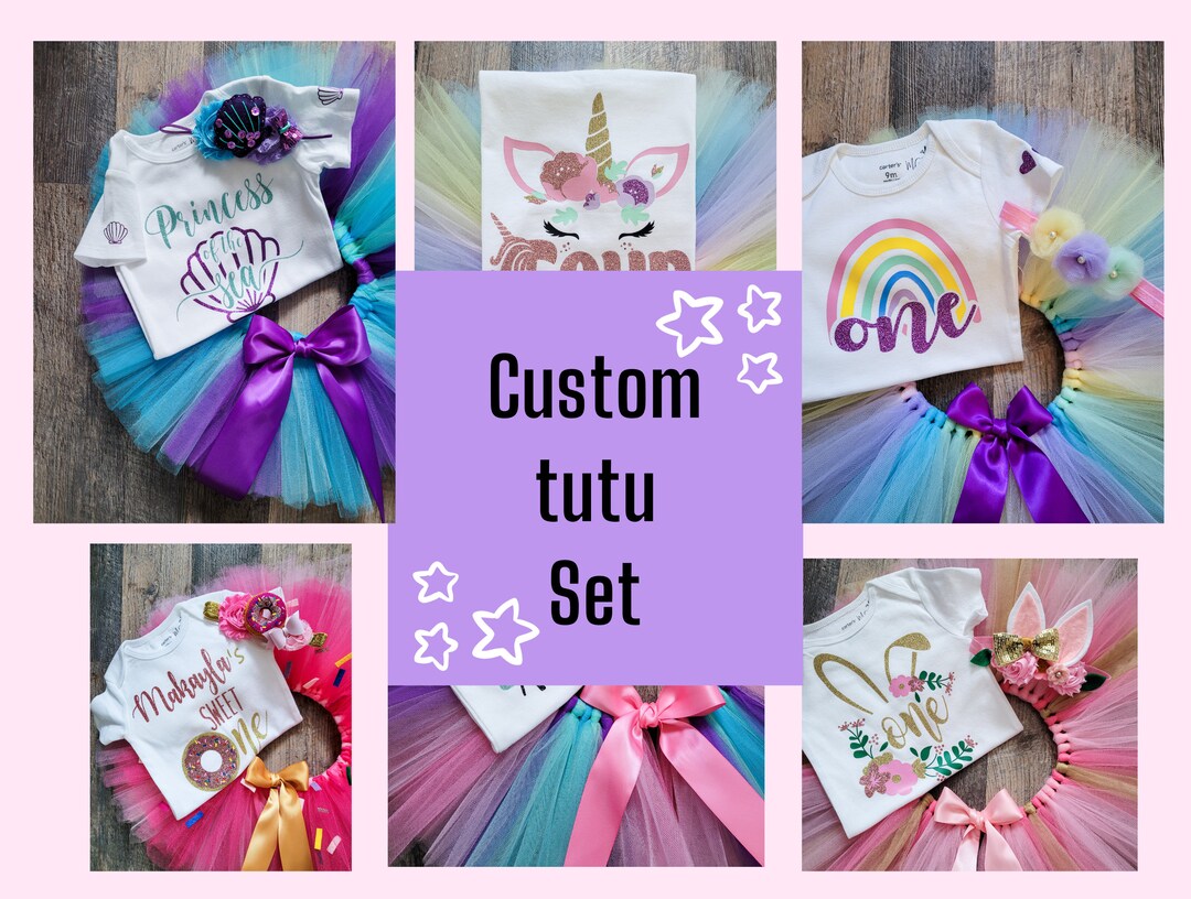 Custom Baby Tutu Set for First Birthday Cake Smash Photoshoot ...