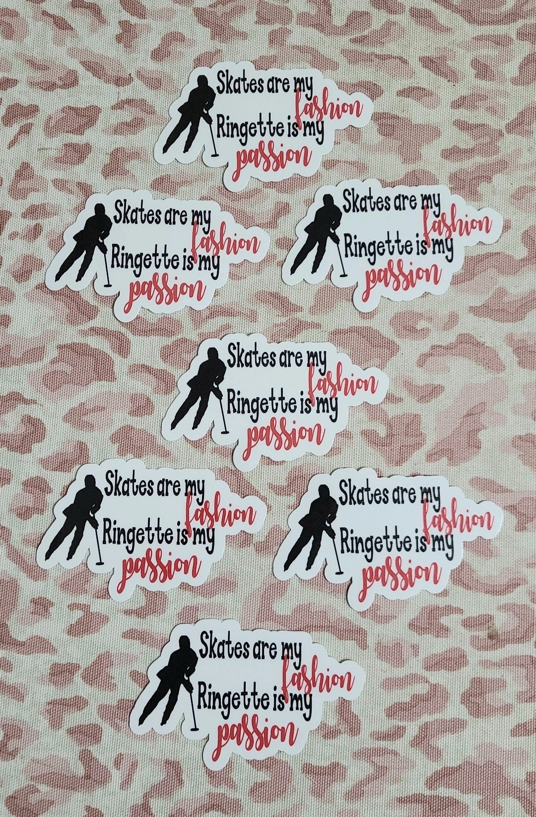 Red Ringette Waterproof Vinyl Sticker Skates Are My Fashion Ringette is ...