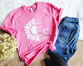 Pink Shirt Day, Be Kind Retro Heart, Anti Bullying Shirt, Kindness ...