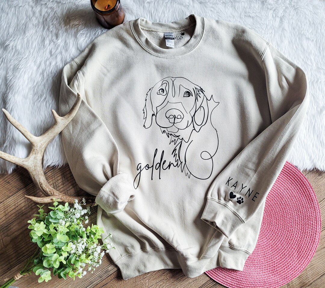 Custom Name Golden Mom Sweatshirt for Golden Retriever Mom Gift, Dog ...