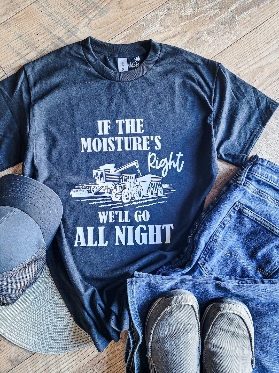 Gift for Farmer Shirt for Agriculture Harvest Tshirt If the Moisture's ...