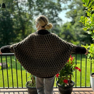 Chunky Knit Cardigan, Hand Crochet Cardigan, Wool, Cozy Cardigan, Warm ...