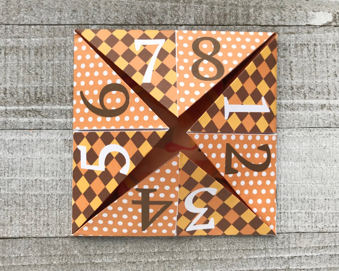 Thanksgiving Cootie Catcher Thanksgiving Fortune Teller | Etsy