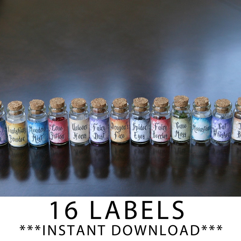 Mini Potion Bottle Labels - Etsy