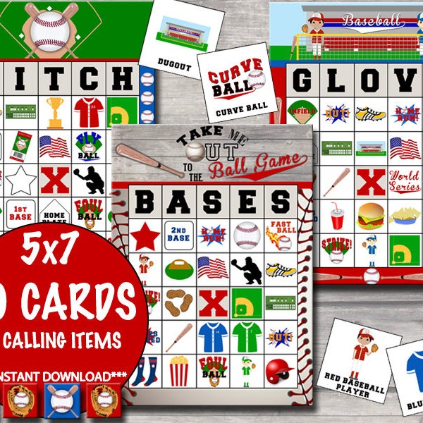 Baseball Bingo - Etsy