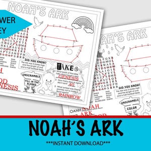 Noah's Ark Coloring Page, Noah's Ark Activity Sheet, Worship Activities ...