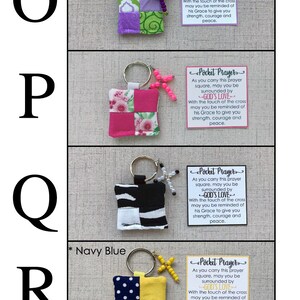 Prayer Square Keychain, Pocket Prayer, Bible Study Group Gifts, Quilted ...