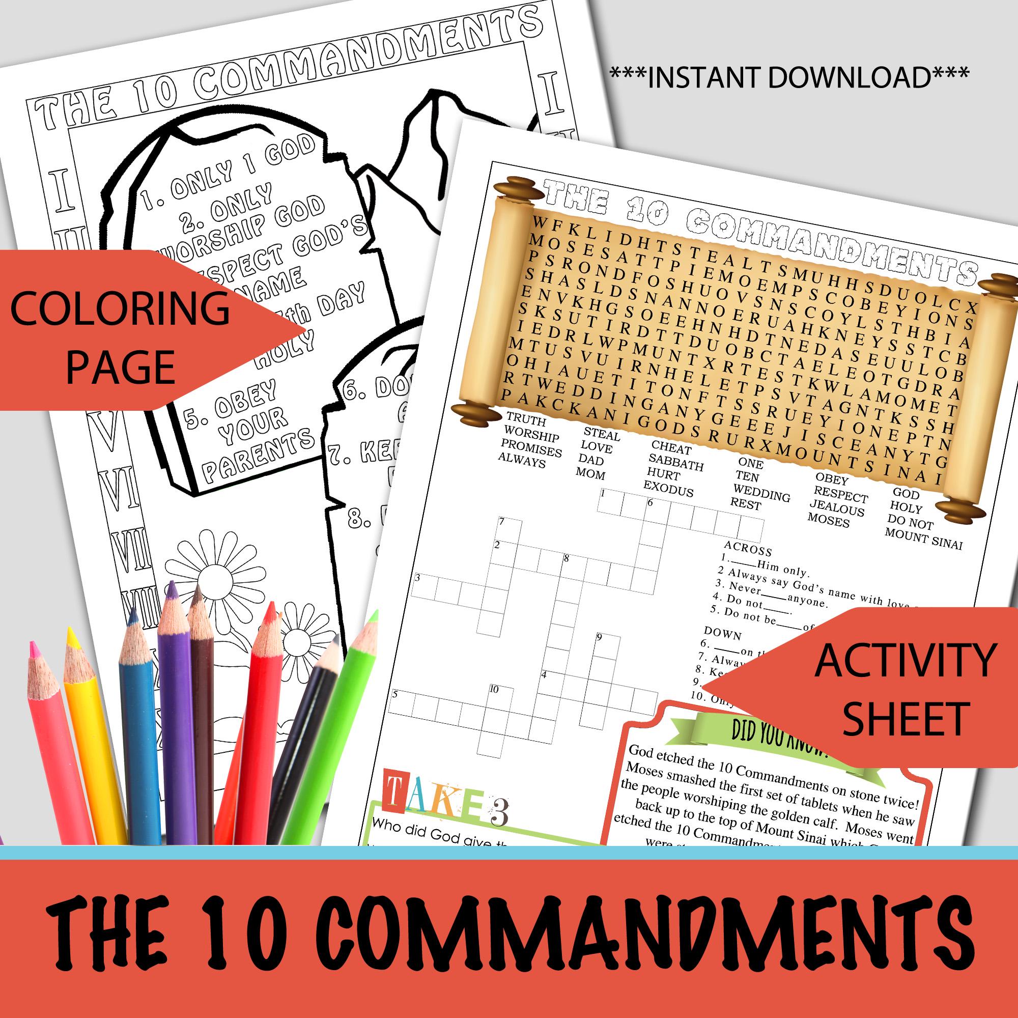 Ten Commandments I Spy Activity: Moses Exodus Game (instant Download ...