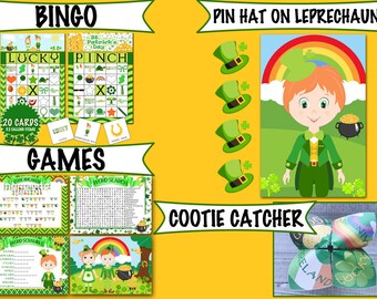 Pin the Hat on the Leprechaun St Patrick's Day Games | Etsy