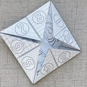 Red Sea Cootie Catcher: Moses Bible Story Activity (instant Download ...