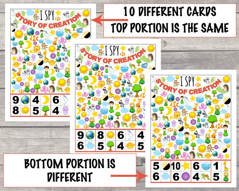 I Spy Story of Creation Activity Worship Activities for Kids - Etsy