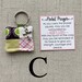 Prayer Square Keychain, Pocket Prayer, Bible Study Group Gifts, Quilted ...