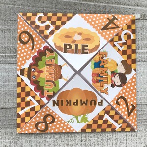 Thanksgiving Cootie Catcher, Thanksgiving Fortune Teller, Thanksgiving ...
