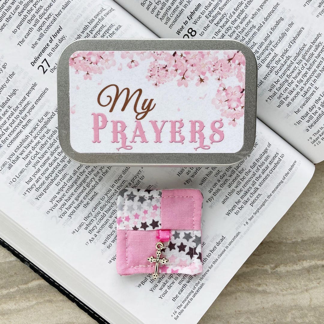 PRAYER BOX Tin - Prayer Square | Bible Study Group Gifts | Quilted ...