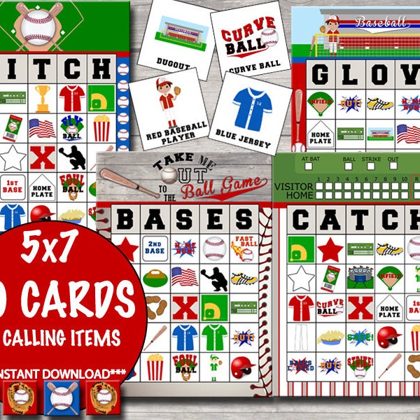 Baseball Bingo - Etsy