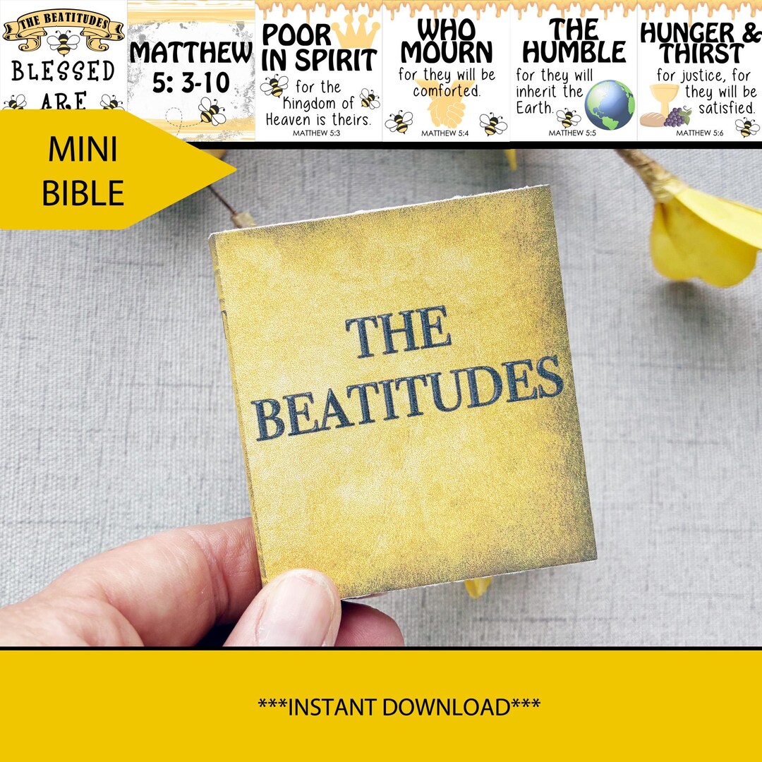 The Beatitudes Craft: Sermon on the Mount Activity, Mini Bible ...