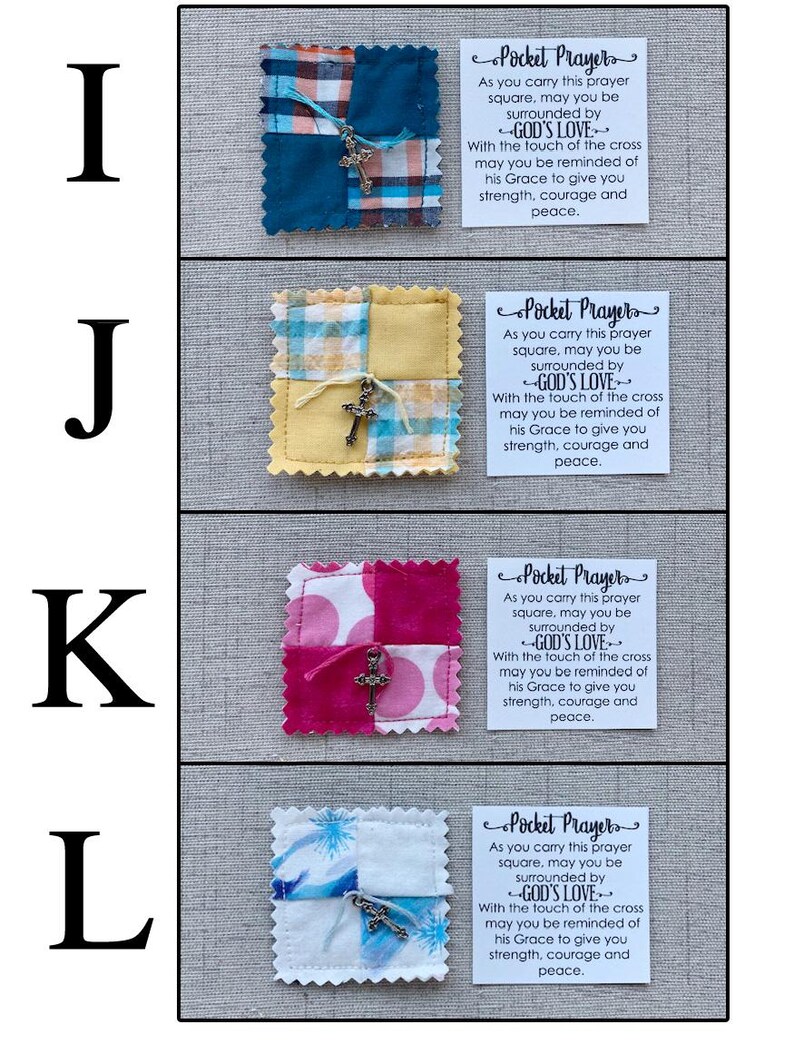 Quilted Pocket Prayer Square: Bible Study Gift With Cross, Stocking ...