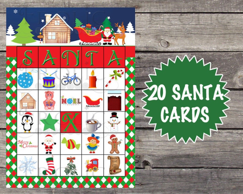 Christmas Bingo 100 Printable Cards INSTANT DOWNLOAD | Etsy