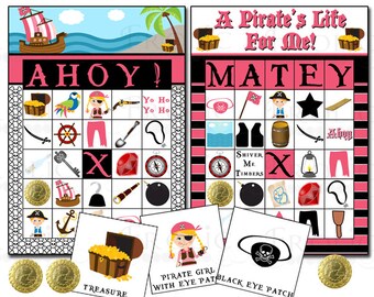 Pirate Bingo 10 Cards INSTANT DOWNLOAD | Etsy