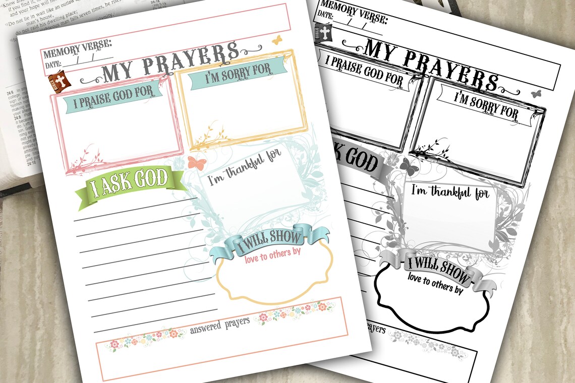 Bible Study Set for Kids Bible Notes for Study Group Worship - Etsy