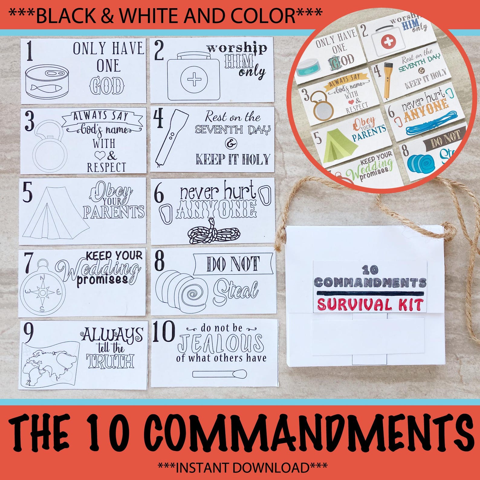 Ten Commandments I Spy Activity: Moses Exodus Game (instant Download ...