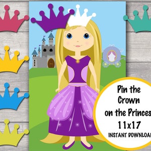 Pin the Crown on the Princess, Princess Games, Princess Birthday ...
