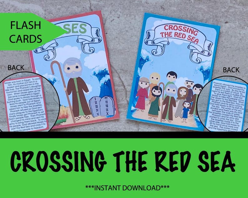 Crossing the Red Sea Activity Sheet: Moses Bible Story (instant ...