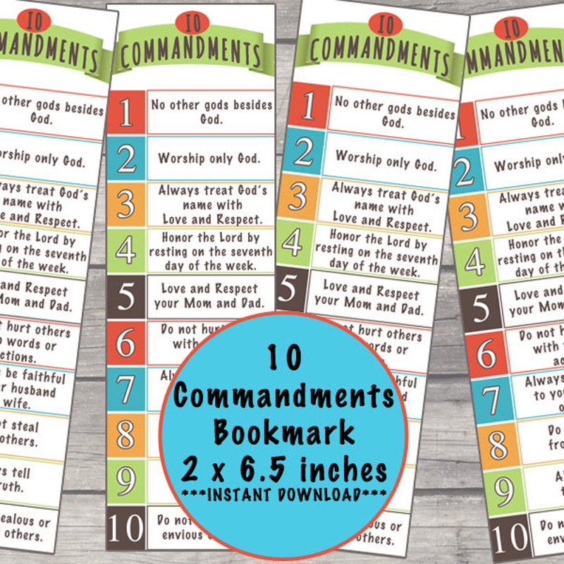 Ten Commandments - Etsy