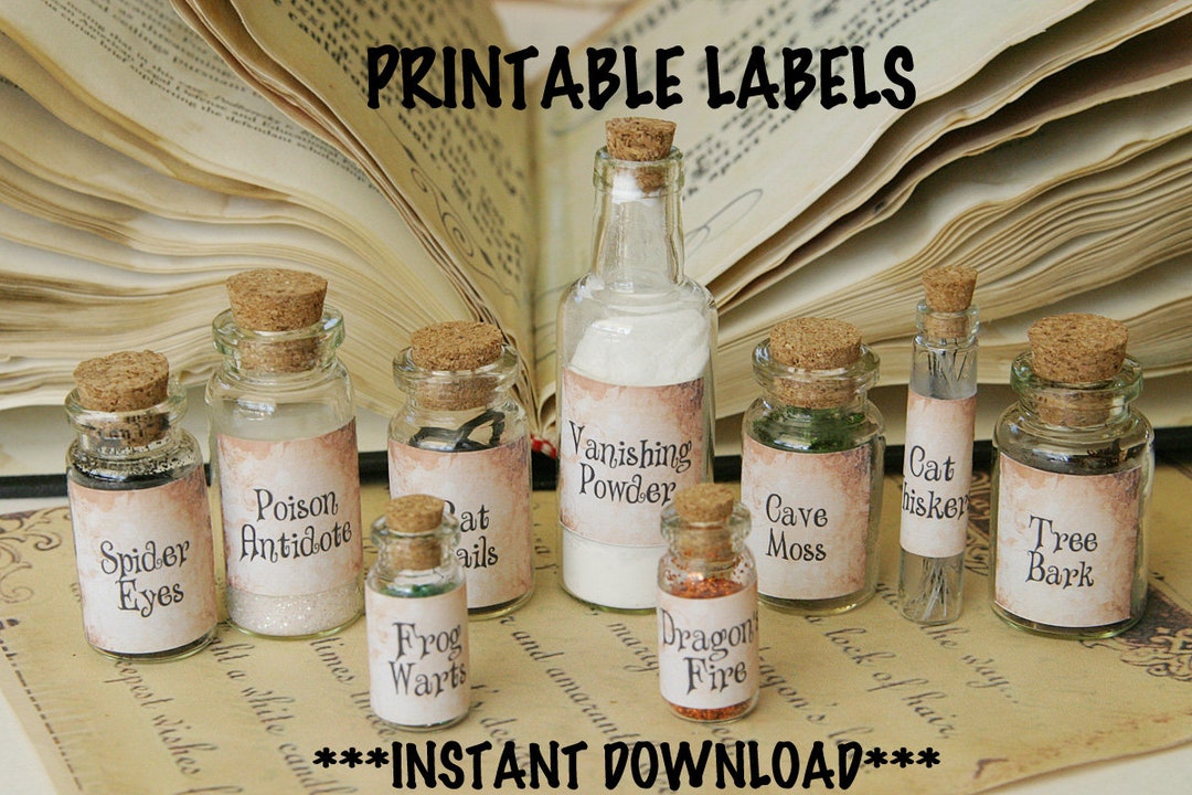 Potion Labels, Wizard Potion Labels, Halloween Bottle Labels ...