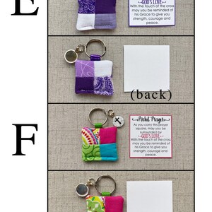 Prayer Square Keychain, Pocket Prayer, Bible Study Group Gifts, Quilted ...