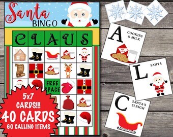 Winter Bingo 40 Printable Cards INSTANT DOWNLOAD | Etsy