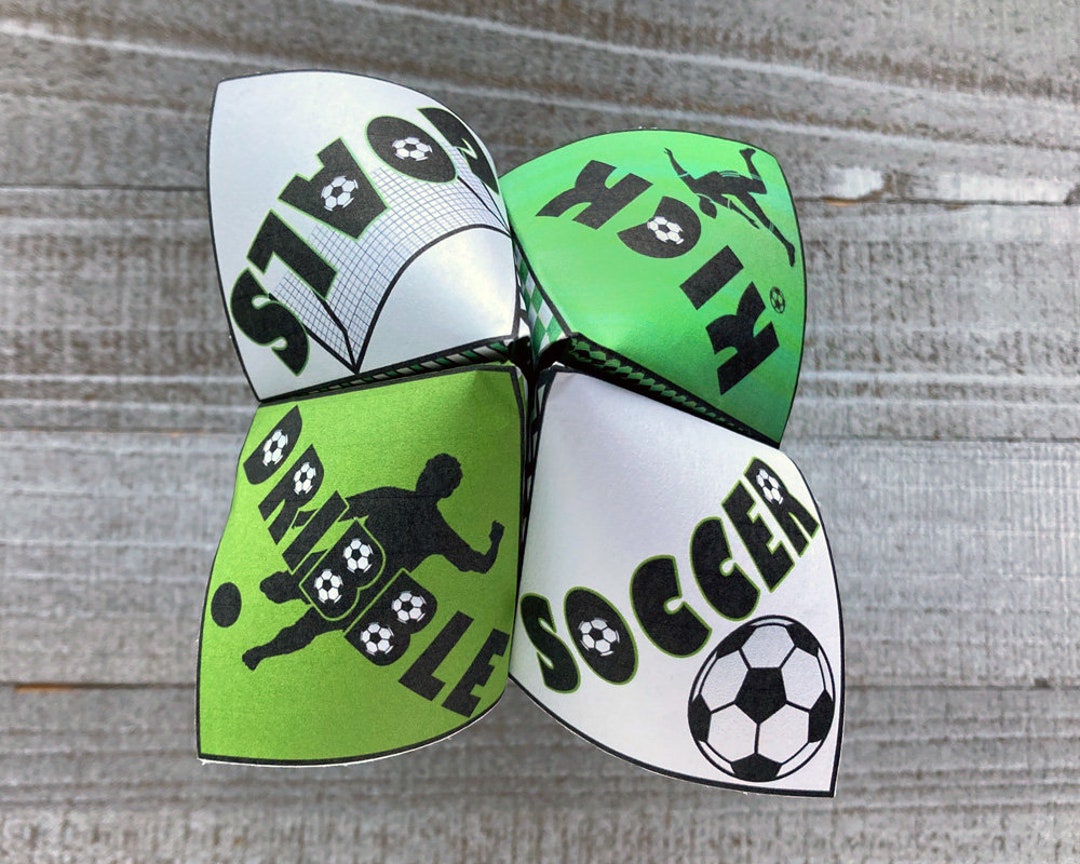 Soccer Cootie Catcher: Fortune Teller Party Game Instant Download PDF ...