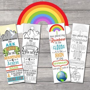 Noah's Ark Bookmarks, Noah's Ark Activity, Bible Bookmark, Worship ...