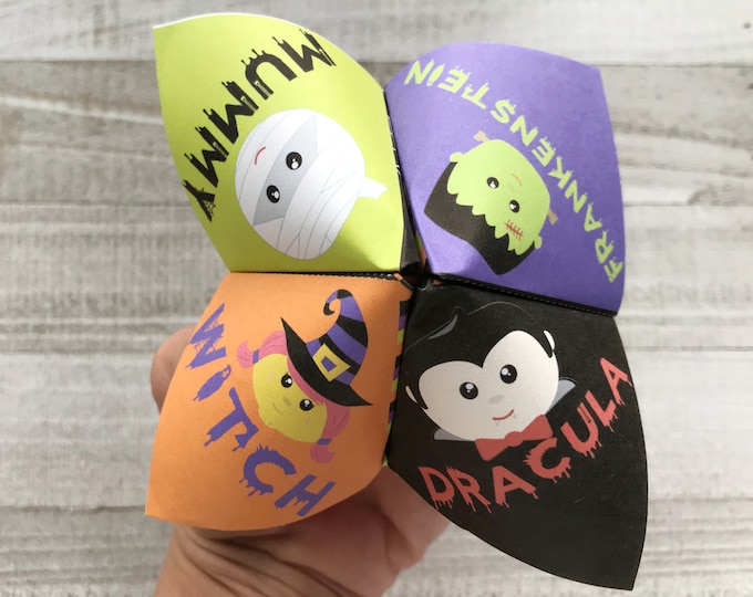 Halloween Cootie Catcher Halloween Fortune Teller Halloween - Etsy