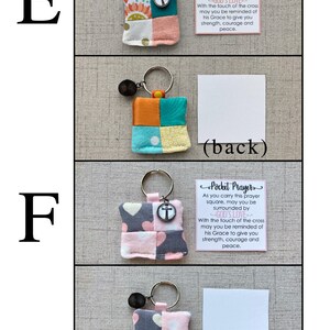 Prayer Square Keychain, Pocket Prayer, Bible Study Group Gifts, Quilted ...