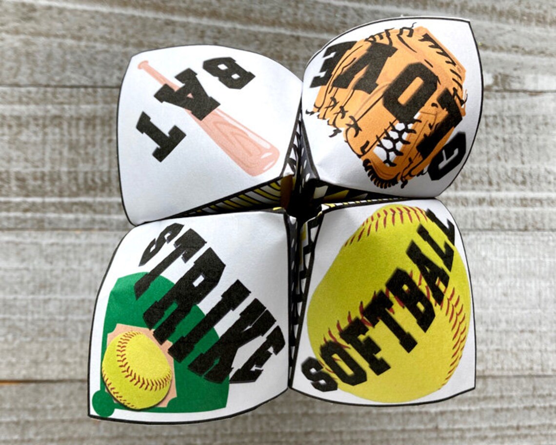 Softball Bingo Pin the Softball in the Glove Softball Party - Etsy