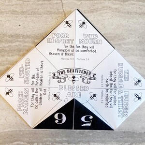 Beatitudes Cootie Catcher: Sermon on the Mount Activity Game (PDF ...